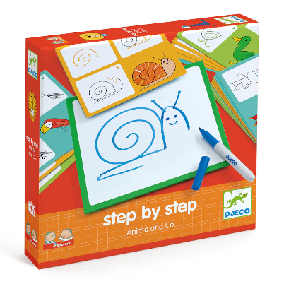 Step by Step Animals - Learn to Draw, Djeco – One Two Play