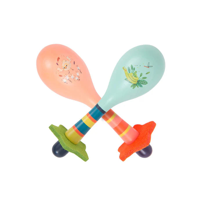 Maracas (assorted): Dans la jungle, Moulin Roty – One Two Play