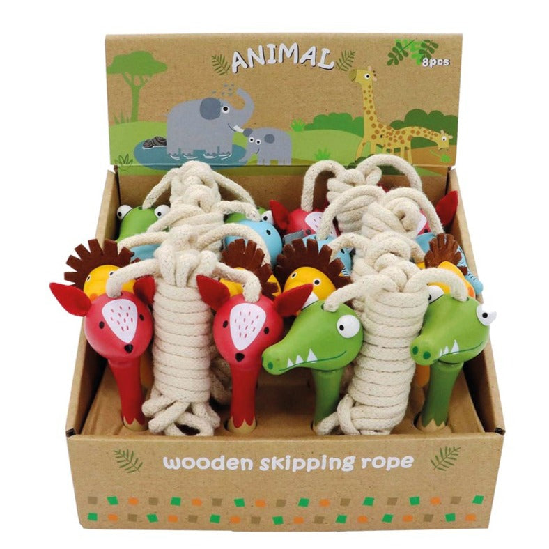 WOODEN JUNGLE ANIMAL ROPE, Andreu Toys – One Two Play